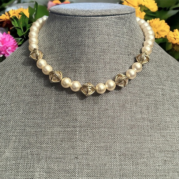 Vintage | Jewelry | Vintage Caged Pearl Necklace | Poshmark